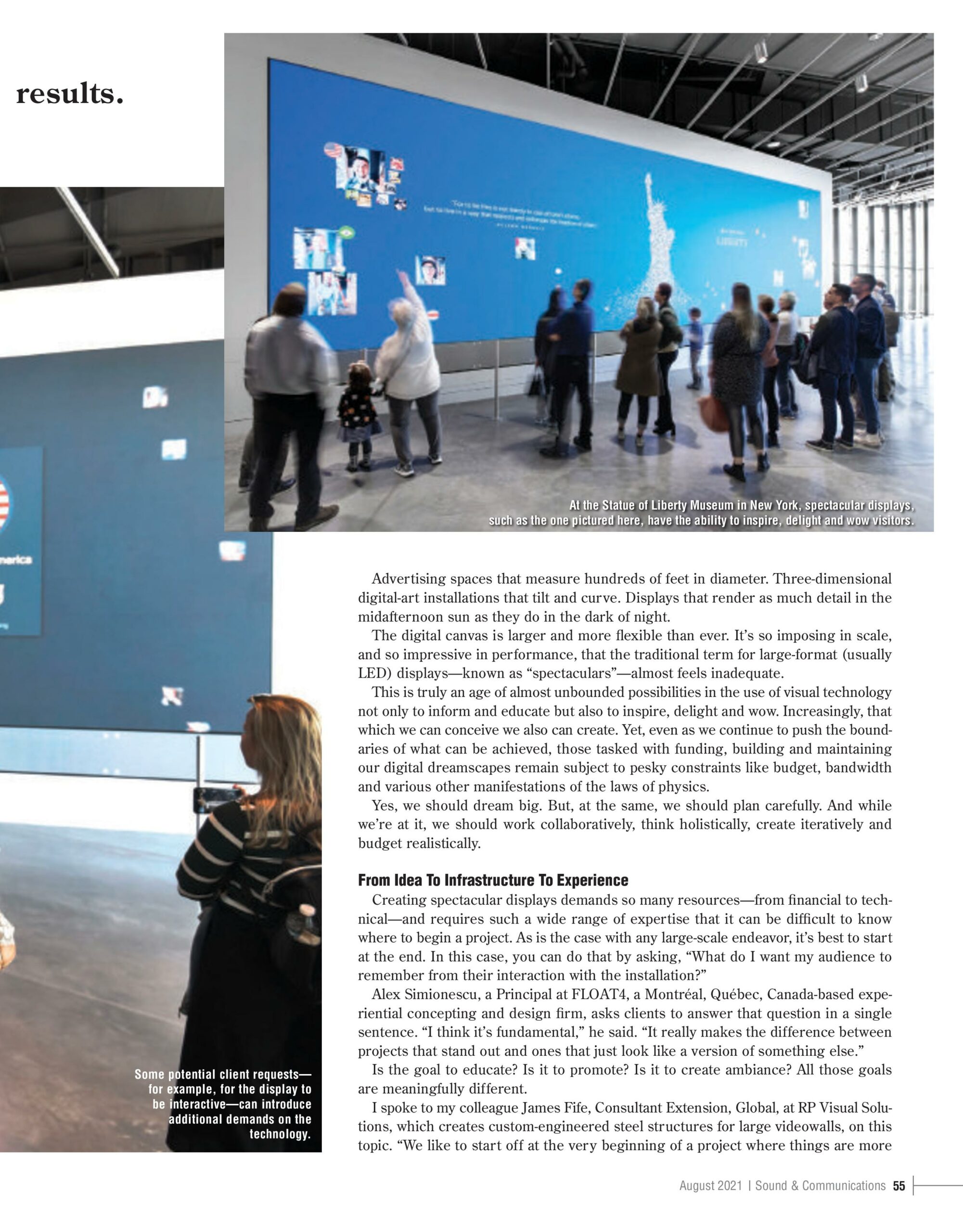 James Fife Featured in Sound and Communications - rp Visual Solutions